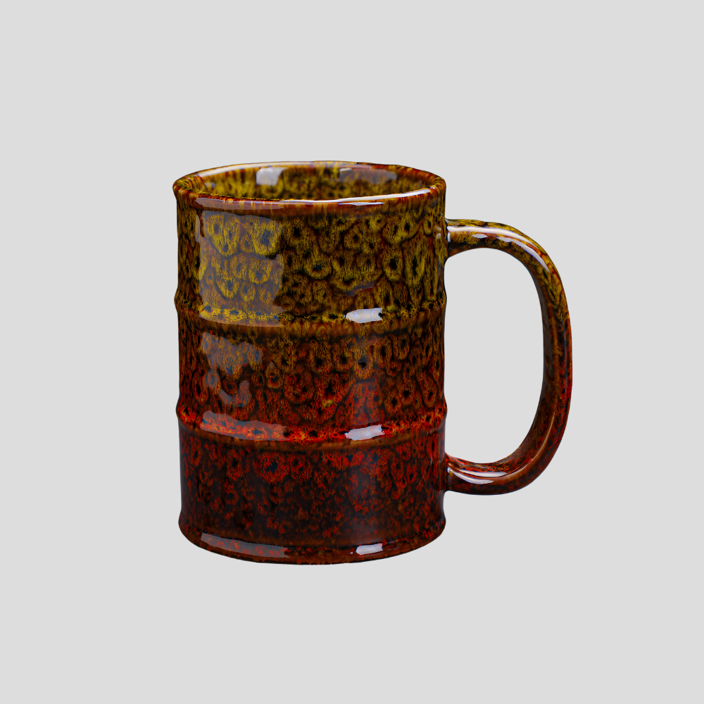 Large handmade kiln-fired mug with colorful glazing - 20oz – Crafty ...