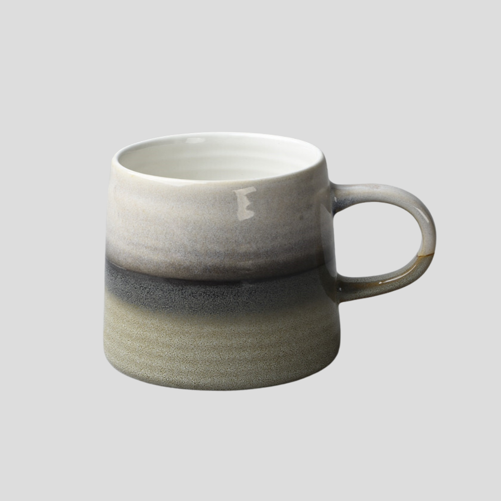 Handmade glazed mug with colorful green design - 13.5oz – Crafty-Clayworks