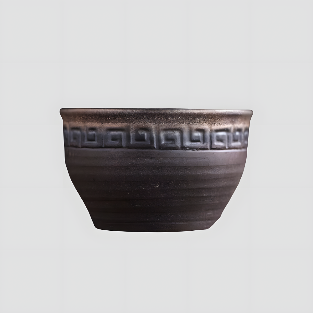 Small handmade Japanese teacup with engravings - 3oz – Crafty-Clayworks