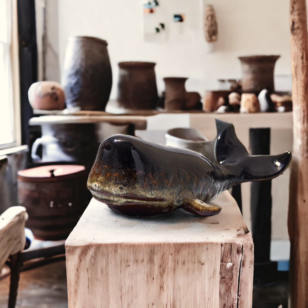 Handmade Ceramic Whale Sculpture - Marine Melody Collection – Crafty ...