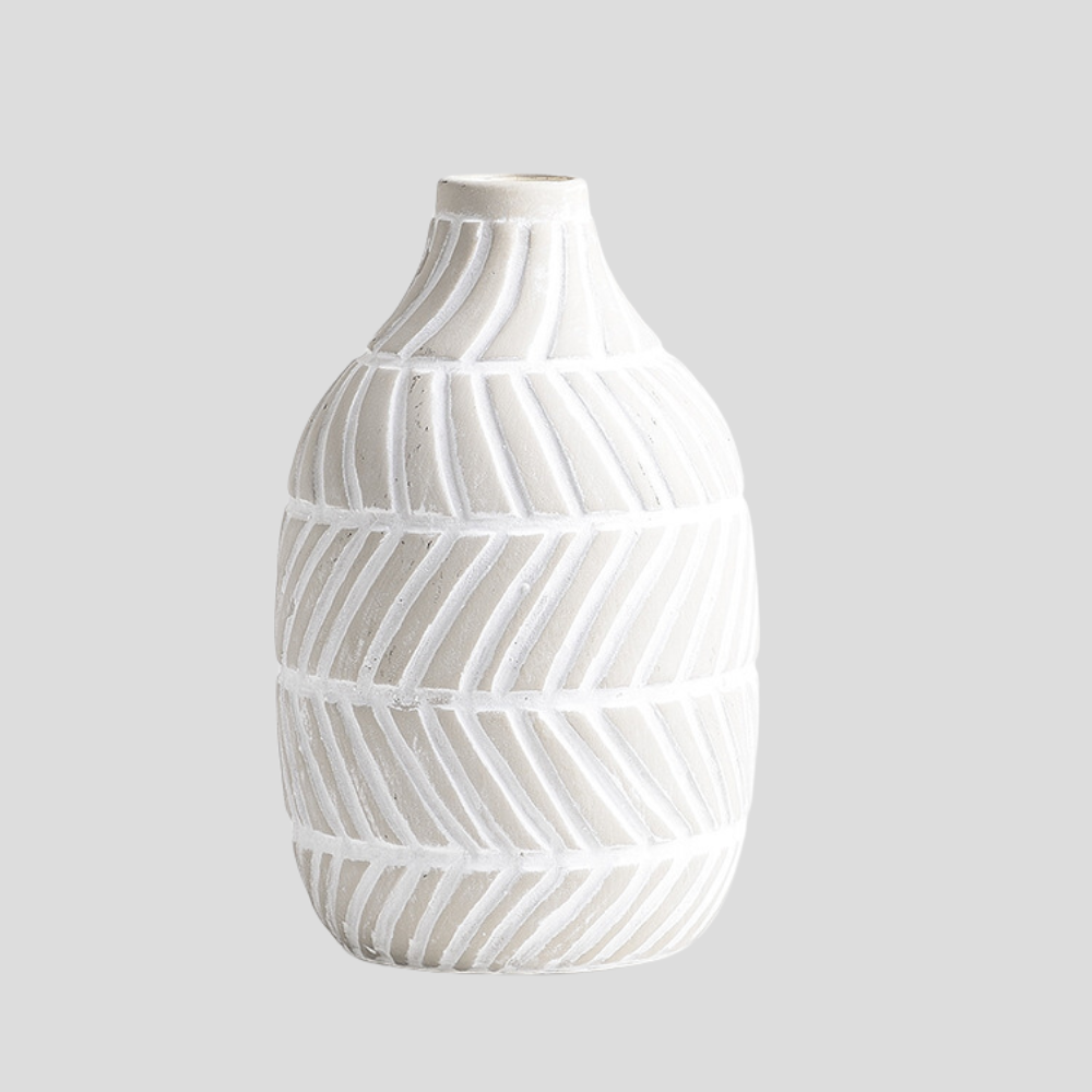 Handmade light minimalistic "Chevron Symphony" vase – Crafty-Clayworks