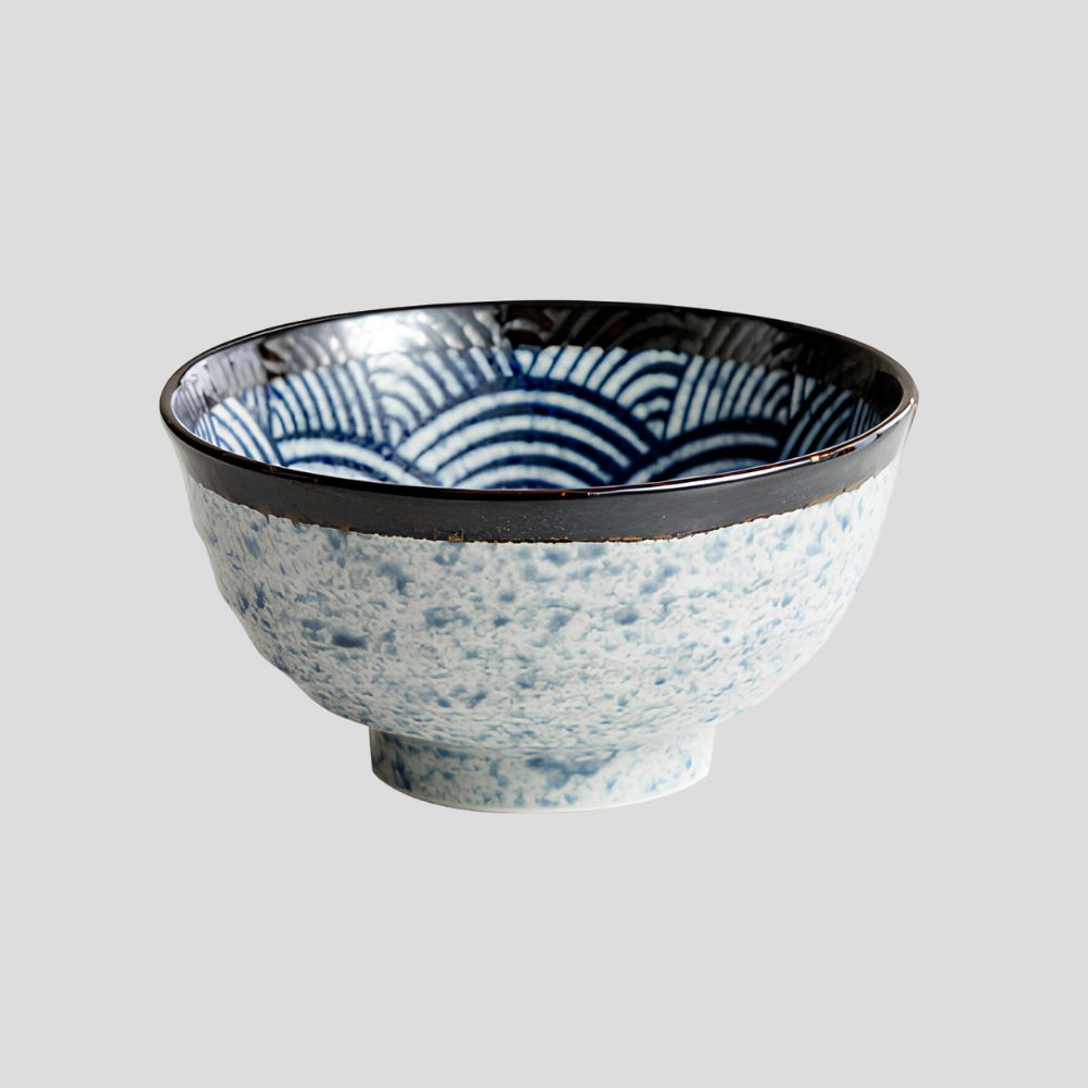 Handmade Japanese bowl with traditional ocean wave design – Crafty ...