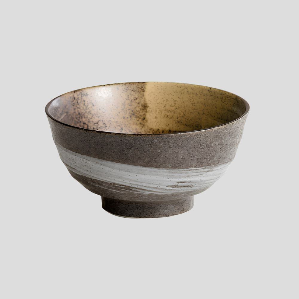 Handmade Japanese bowl with traditional brown design – Crafty-Clayworks